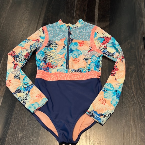 Athleta | Swim | Athleta Girl Medium 8 One Piece Rash Guard Bathing ...
